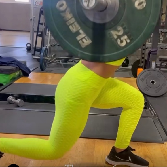 Pants & Jumpsuits | Very Stretchy Slime Green Two Piece Work Out Set ...